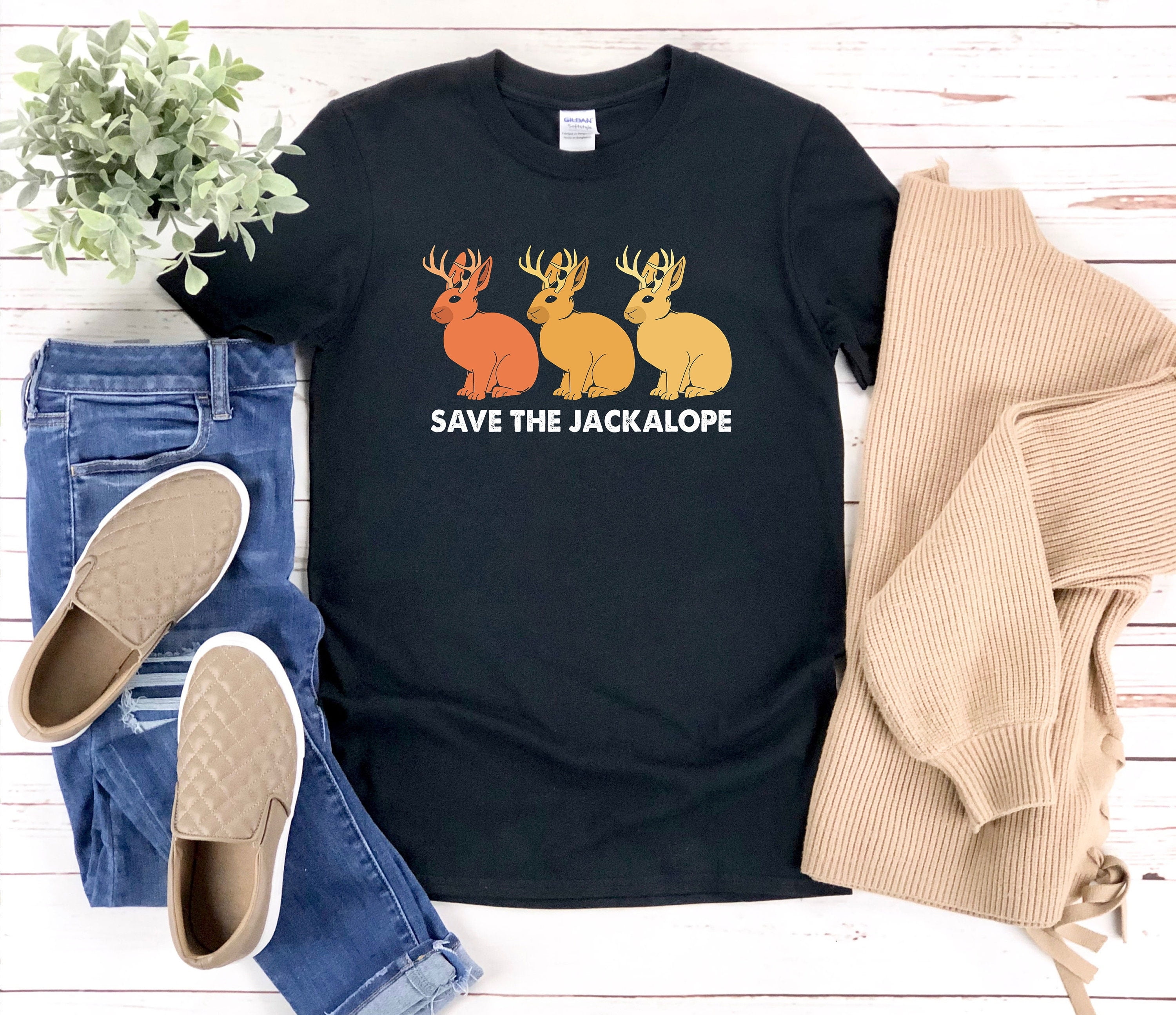 DeliFri Save The Jackalope, Jackalope Shirt, Gifts For Rabbit Lover, Jackrabbit Shirt, Mythical ...