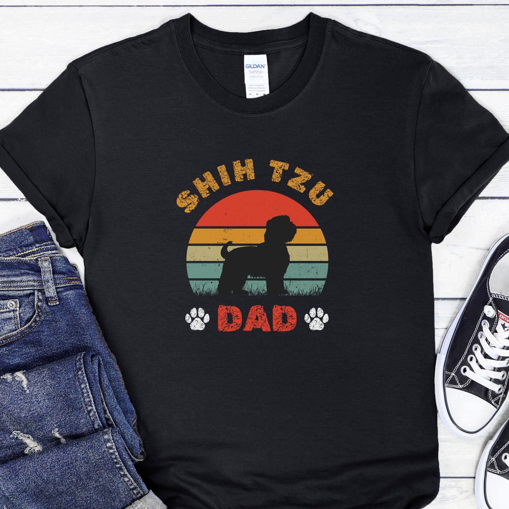 DeliFri Shih Tzu Dad T-Shirt, Dog Dad Tee, Shih Tzu Gift, Dog Lover ...
