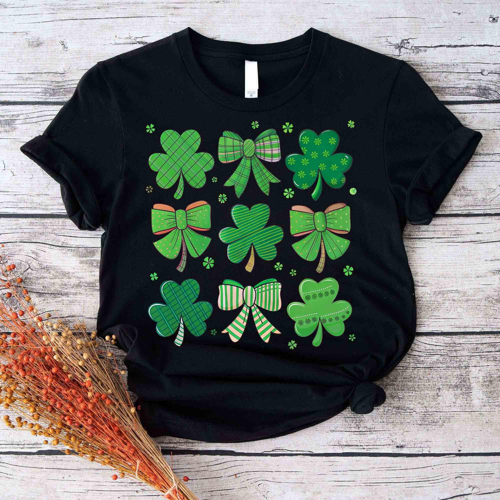 DeliFri St Patrick's Day Bow Shirt, Luck St Patrick's Day Shirt, Lucky ...
