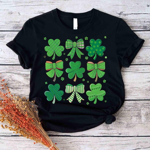DeliFri St Patrick's Day Bow Shirt, Luck St Patrick's Day Shirt, Lucky ...
