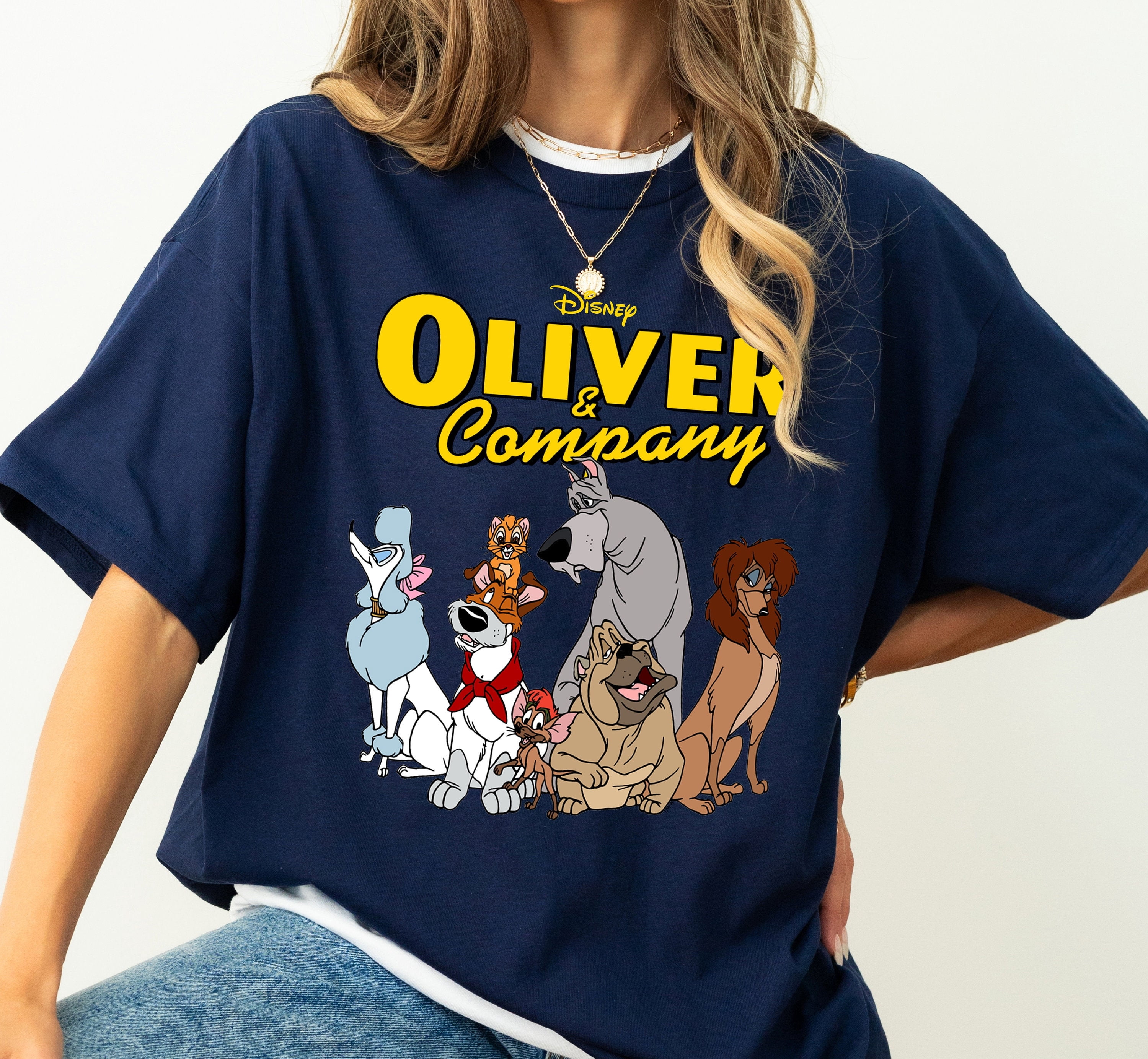 DeliFri Vintage Disney Oliver and Company Group Retro 90s Shirt, Oliver ...