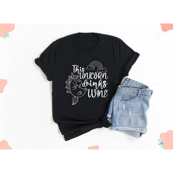 DeliFri Wine Lovers Shirts - This Unicorn Drinks Wine - Unicorn Party ...