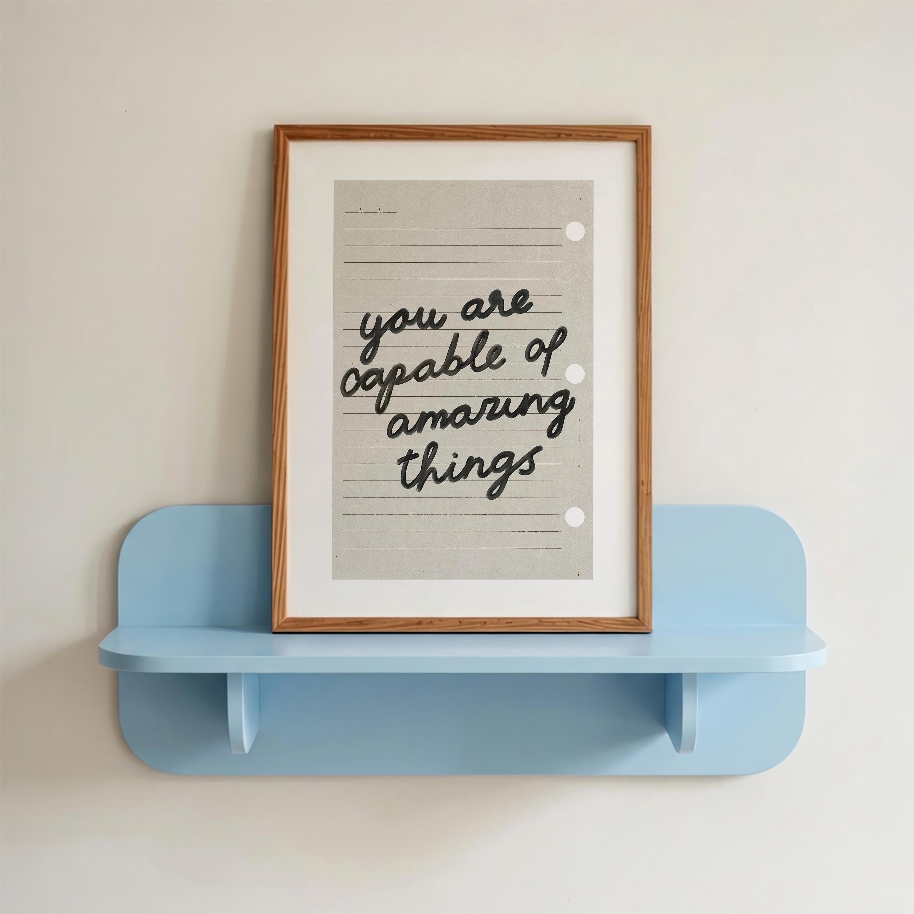 DeliFri You Are Capable : Retro Motivational Quote Poster, Neutral ...