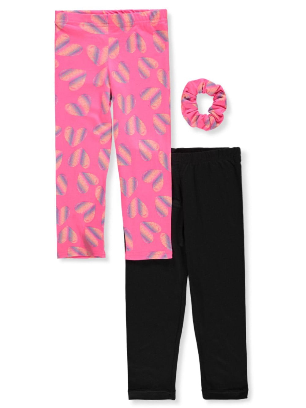 Delia's Girl Girls' 3-Piece Leggings Set With Accessory - pink/black, 4 ...