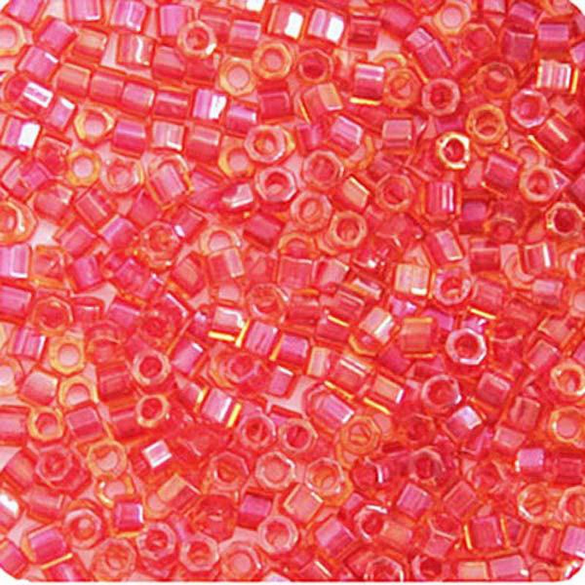 Delica 11/0 Cut Light Cranberry AB Lined-Dyed - Walmart.com