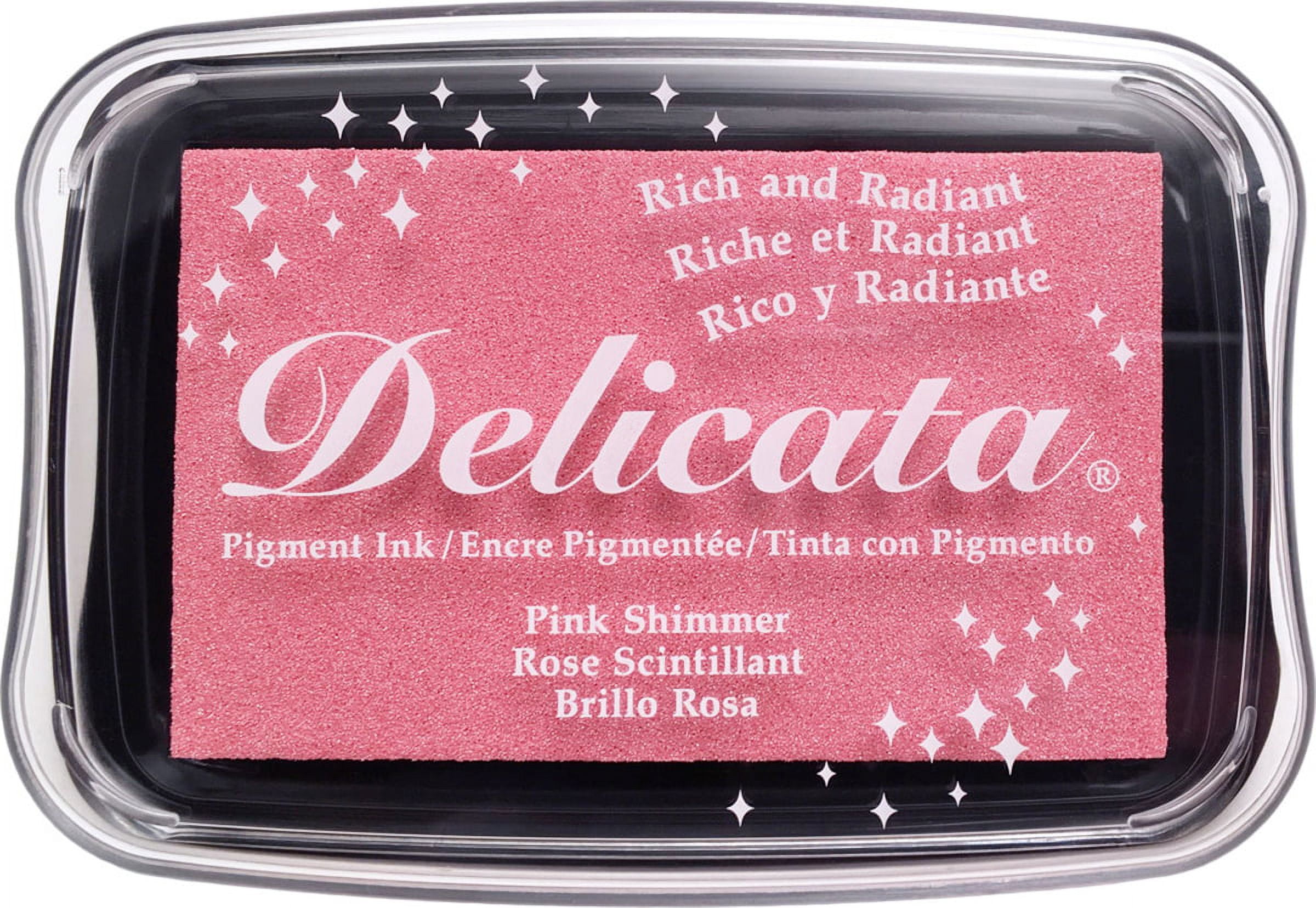 Delicata Pigment Ink Pad-Pink Shimmer - Walmart.com