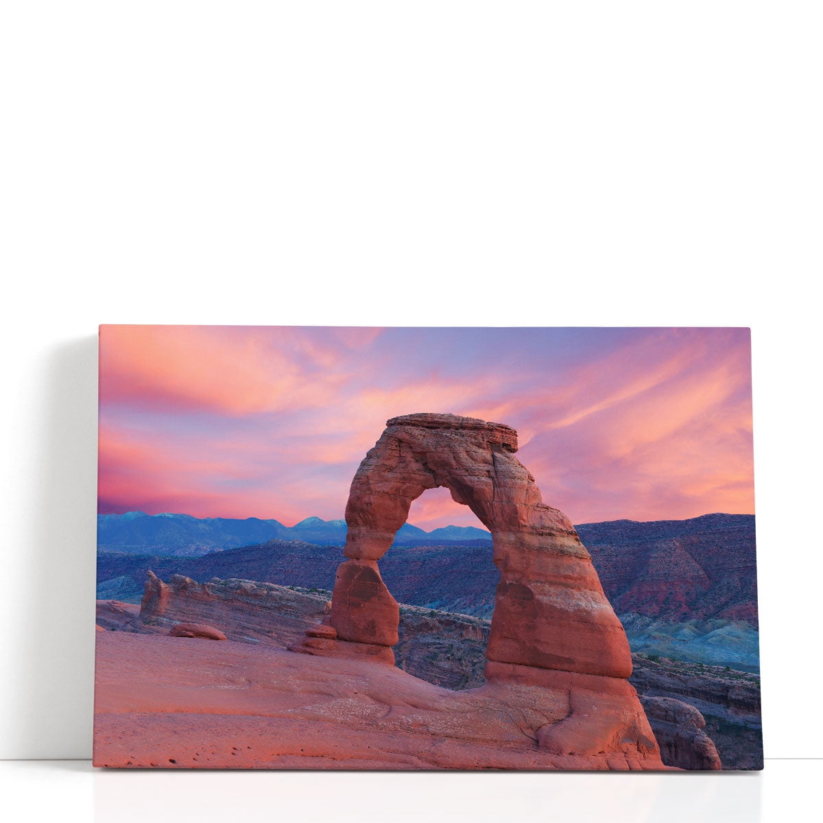 Delicate Arch at Sunset, Arches National Park, Utah - Wrapped Canvas ...