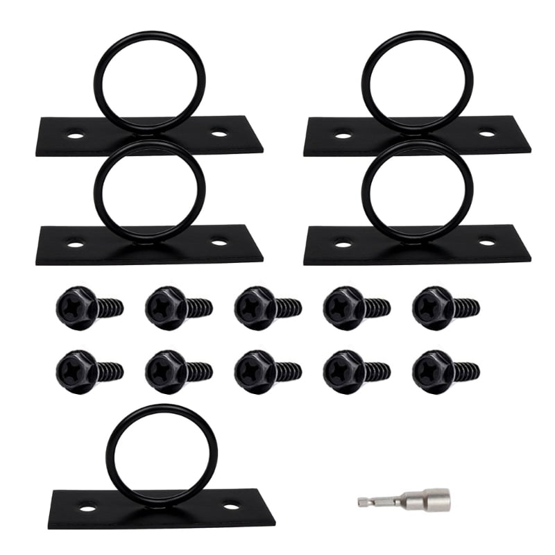 Delicate Black Wall Mounted Hook Multipurpose Rings Rope Hook Stainless ...