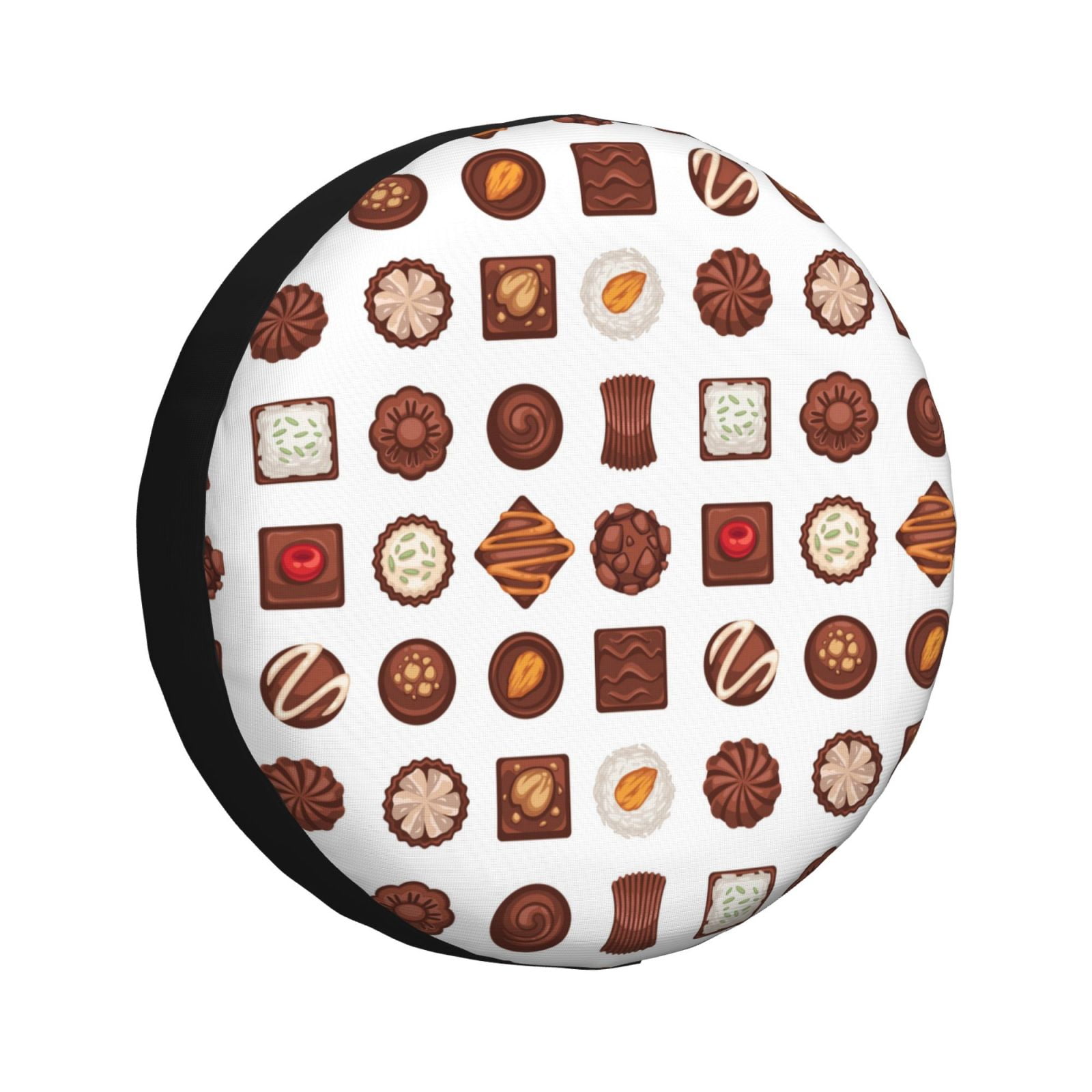 Delicate Chocolate Print Spare Tire Cover for Trailer Camper RV Truck ...
