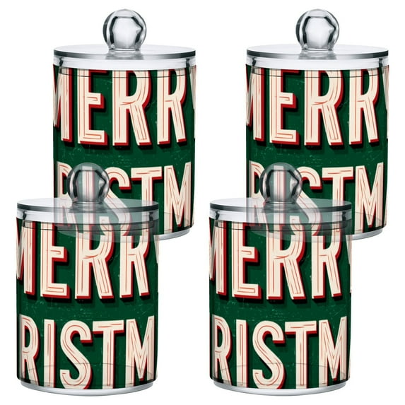 Delicate Christmas Sign with Holly Leaves Translucent Plastic Cans ...