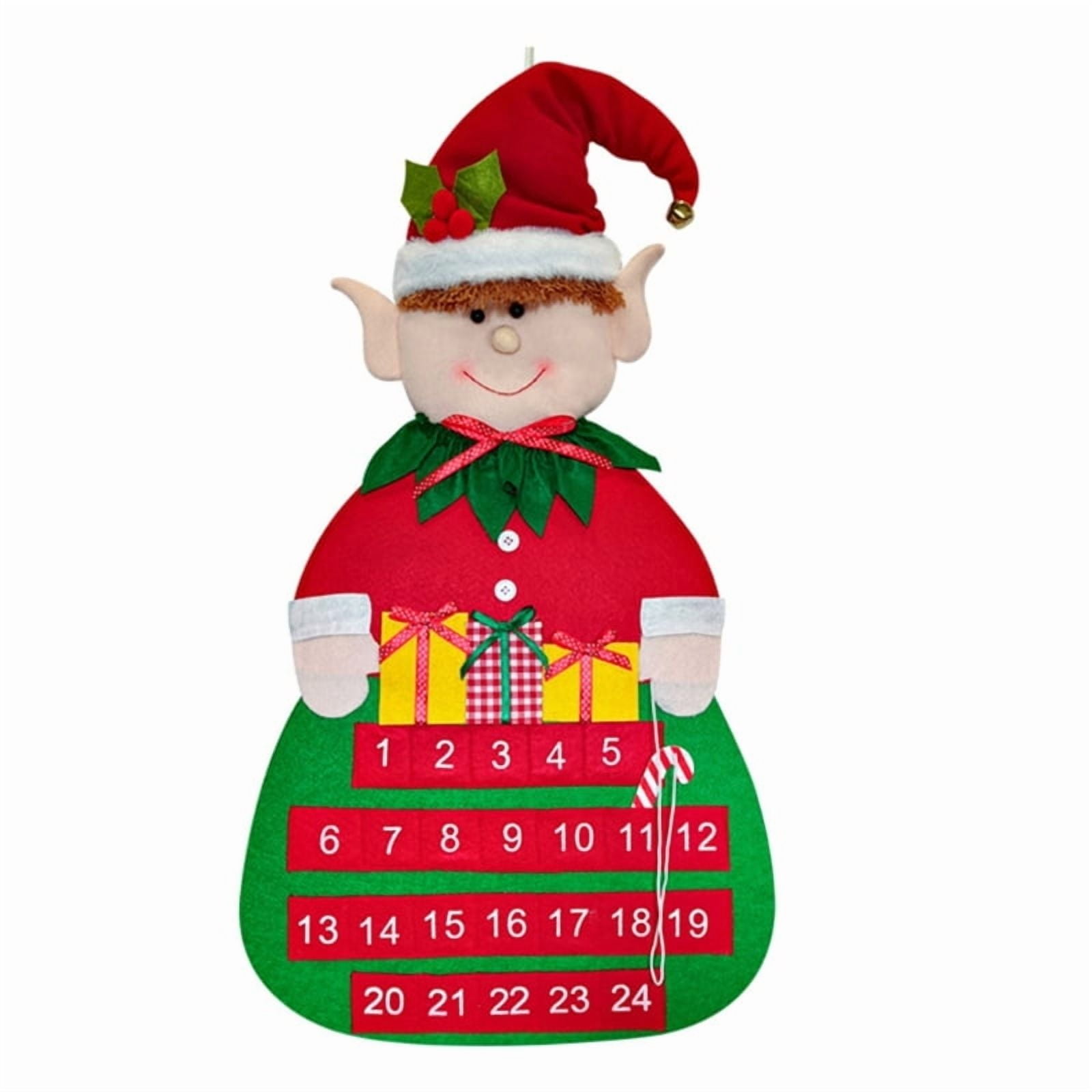 Delicate Christmas Tree Shaped Hanging Advent Calendar Ornament Wall ...