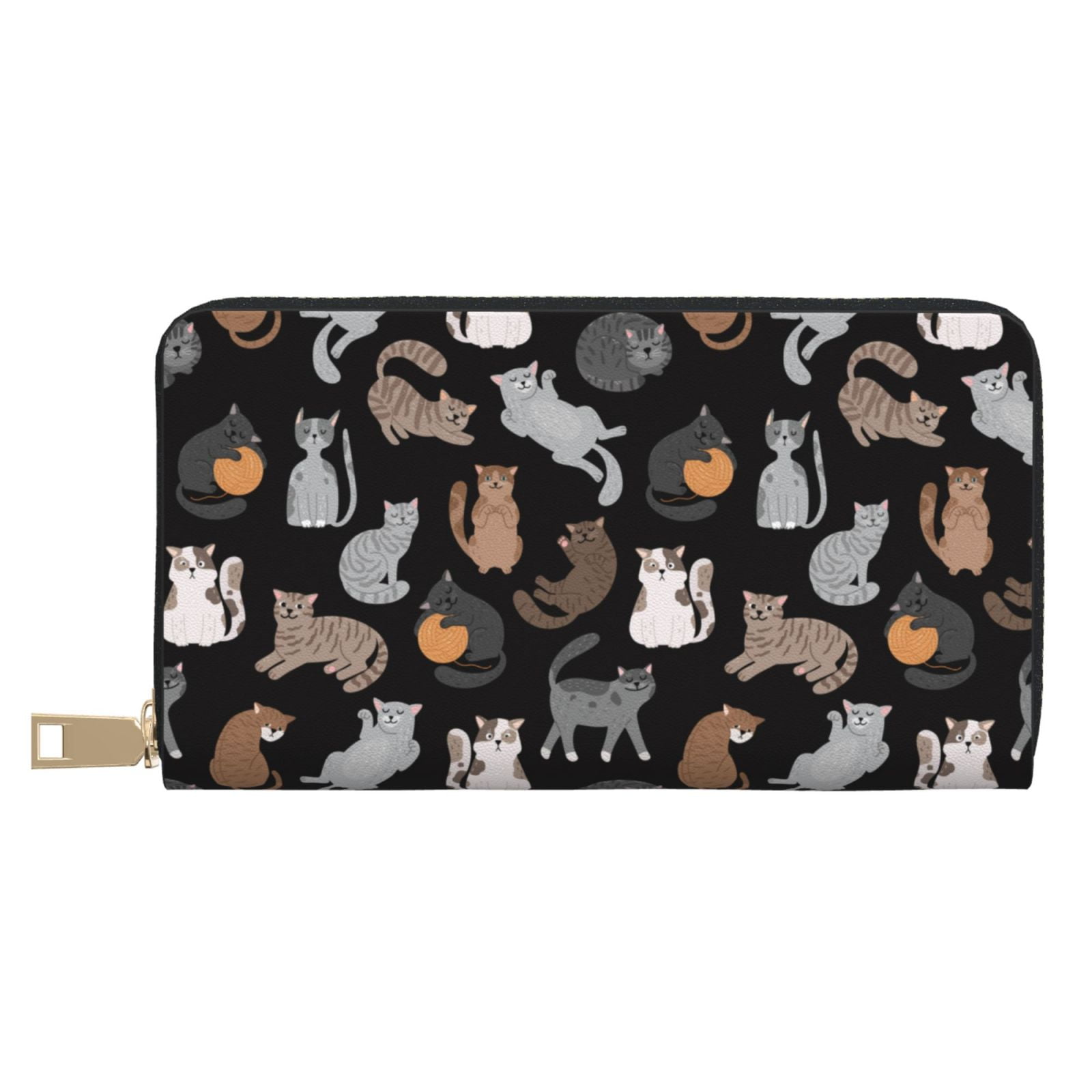 Delicate Cute Cartoon Cat Wallet Women, Leather Bifold Multi Card ...