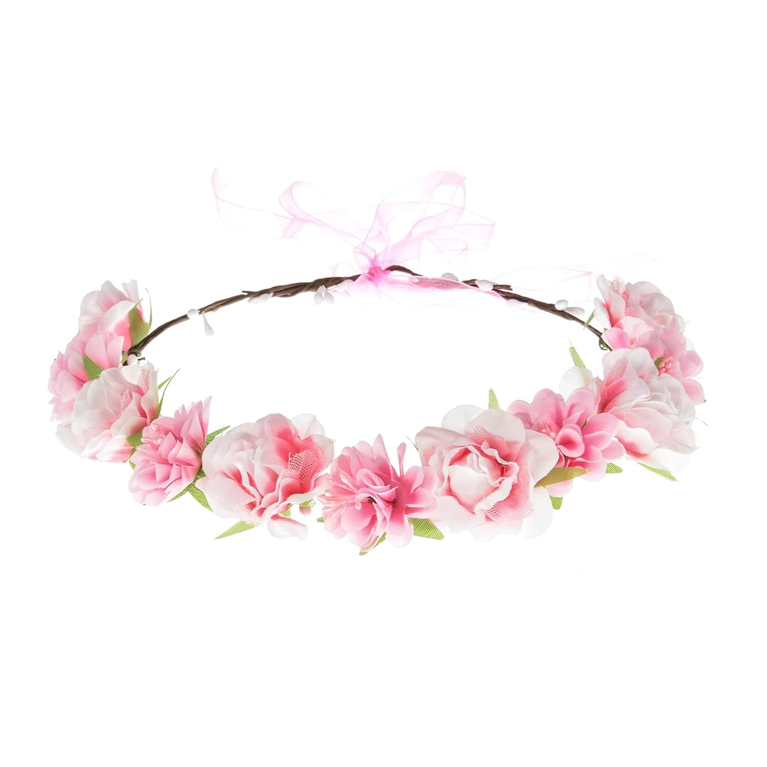 Delicate Dew Women Flower Headband Bridal Floral Crown Wreath Girls ...
