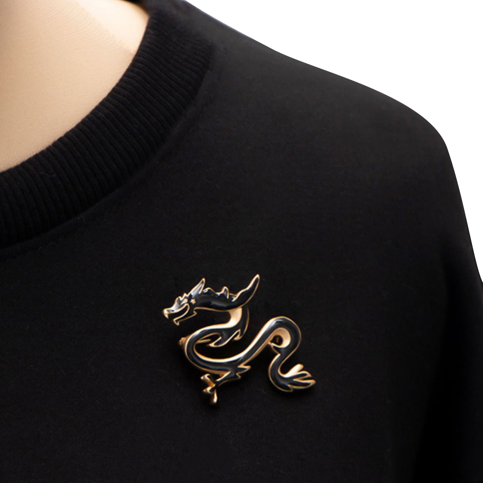 Delicate Dragon Shape Lapel Pin Jewelry Retro Dragon Badge Brooch ...