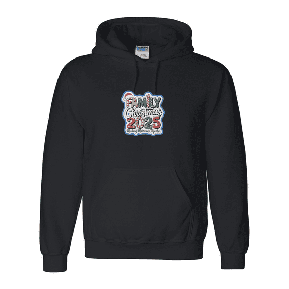 Delicate Family 2025 Quote Festive Gift Togetherness Cheer Art Hoodie ...