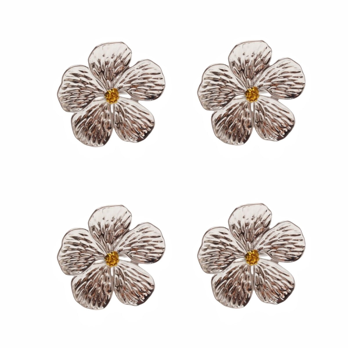 Delicate Florally Designed Napkin Rings For Elegant Table Settings Set ...