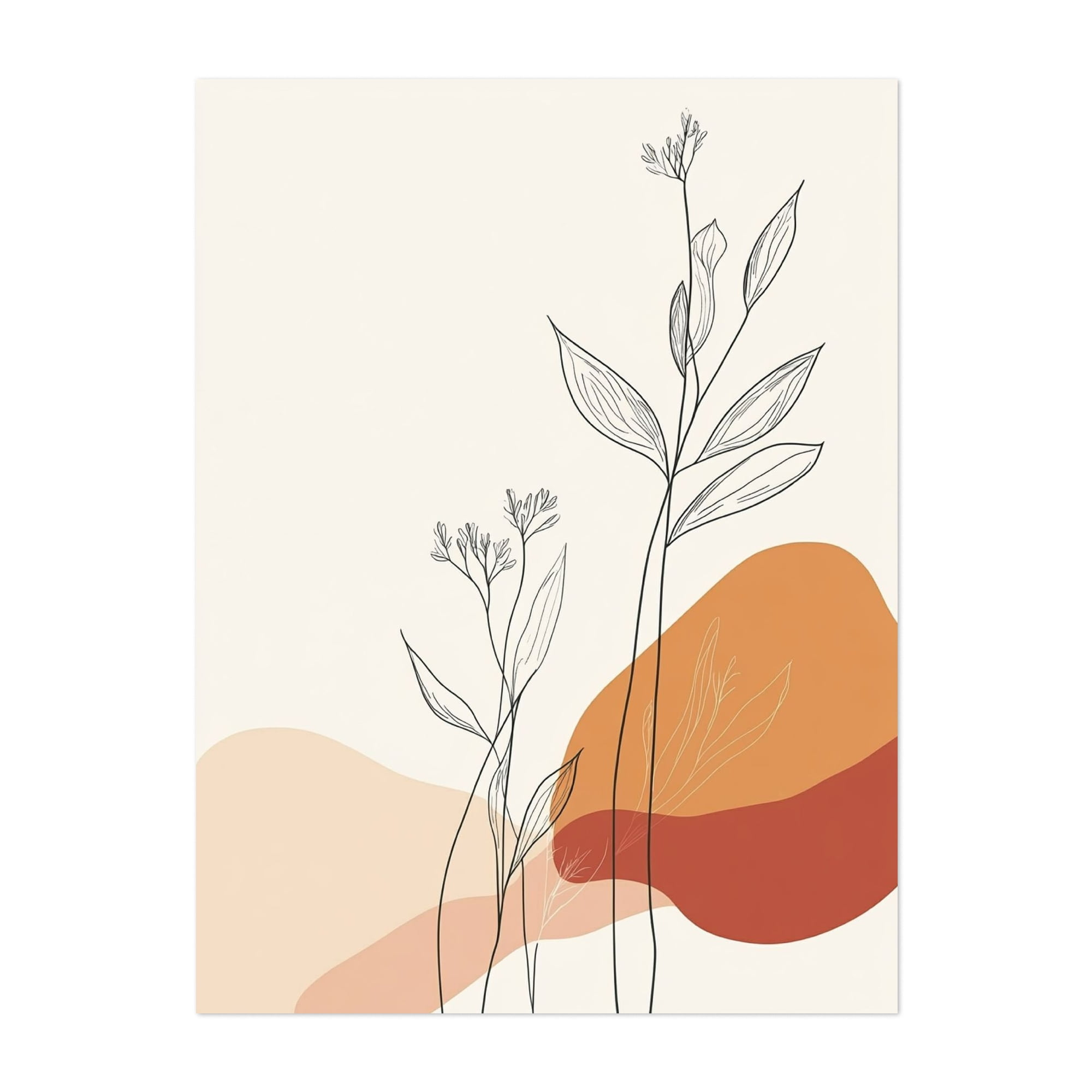 Delicate Flower Line Art - Line Drawing Line Art Minimalist Abstract ...