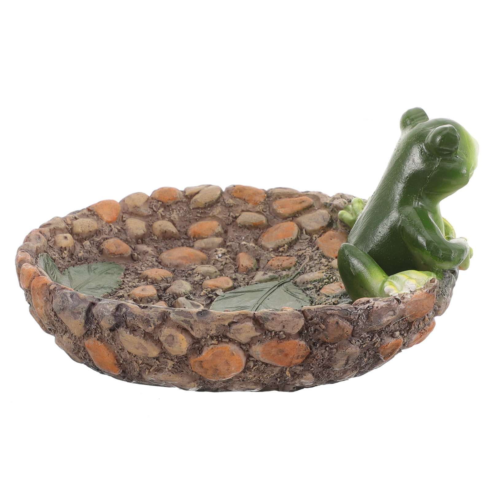 Delicate Frog Statue Figurine Feeder Plushies Bird Bath Fountain ...