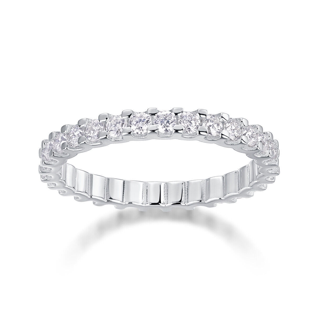 Delicate Full Eternity Diamond Band, Wedding Anniversary Band, Matching ...