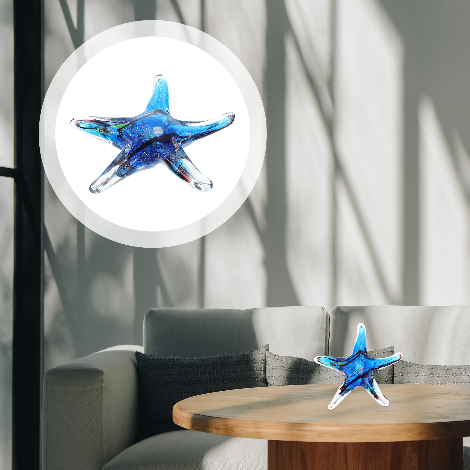 Elegant Glass Sea Star Decoration Creative Glass Desk Ornament Decor Assorted Colors - Walmart.com