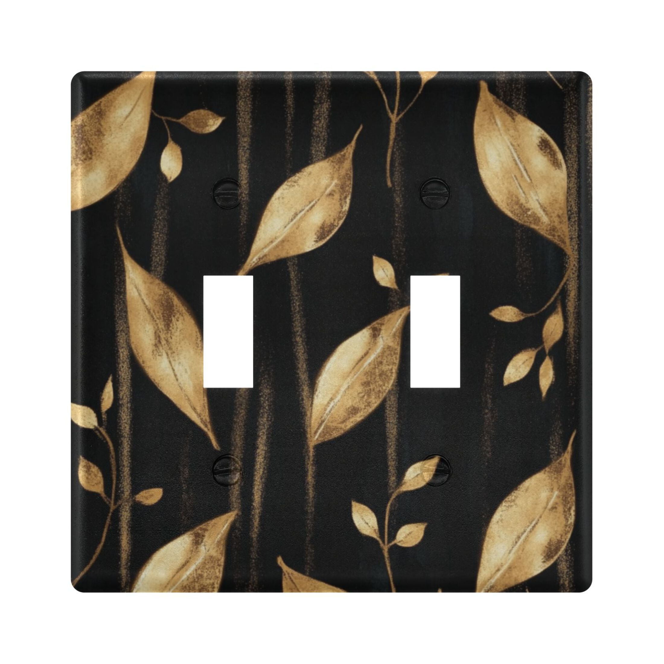 Delicate Gold Leaf Pattern Decorative Light Switch Plates Switch Cover ...