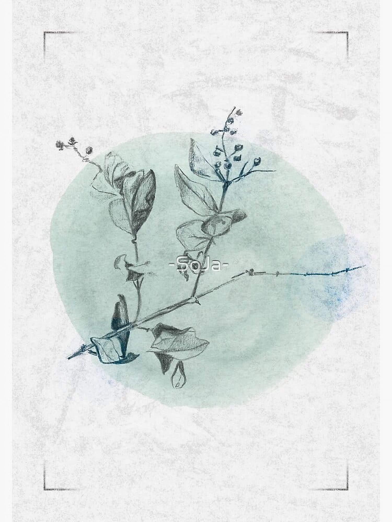 Delicate - Green and Blue Poster Framed-unframed - Walmart.com