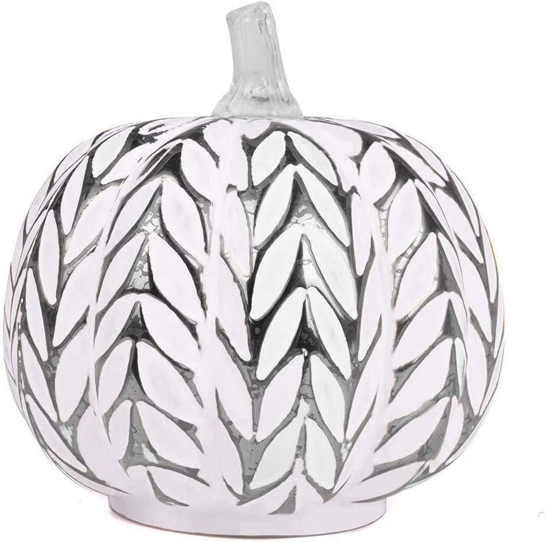 Delicate Halloween Glass Pumpkin Light LED Glowing Decorative Lamp ...