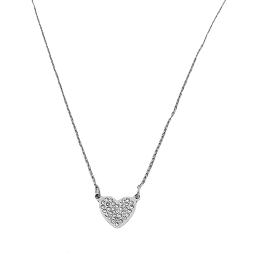 Delicate Heart Necklace withD1am0ndsDetails Sweet Styles Aesthetic in ...