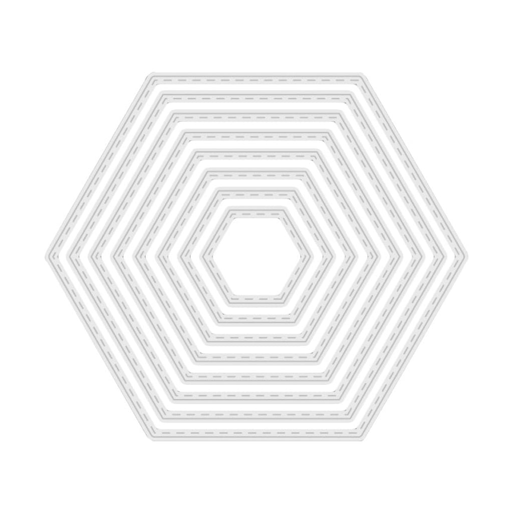Delicate Hexagon Frame Metal Cutting Dies Nested Die Cuts Embossing ...