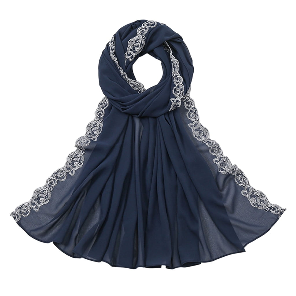 Delicate Lace Floral Trim Shawl for Ladies Spring Summer Lightweight ...