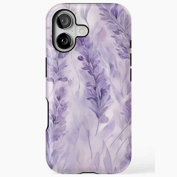 Delicate Lavender Watercolor Botanical Design for iPhone 17 16 15 14 13 ...