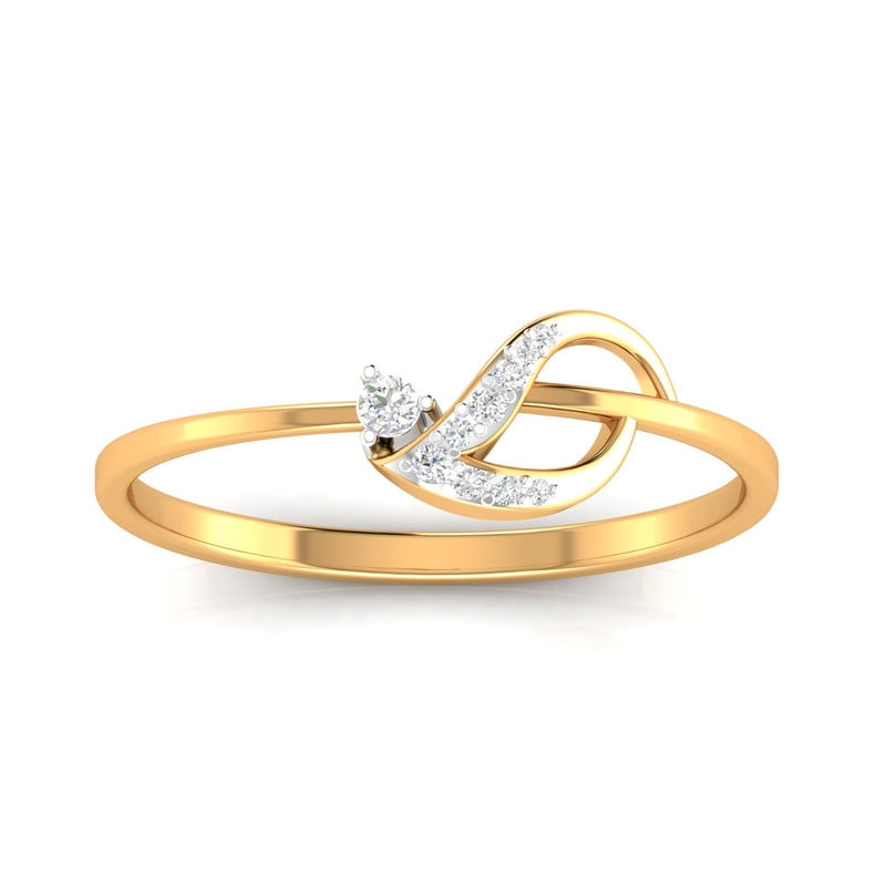 Delicate Leaf Moissanite Ring in Sterling Silver | Colorless Round ...
