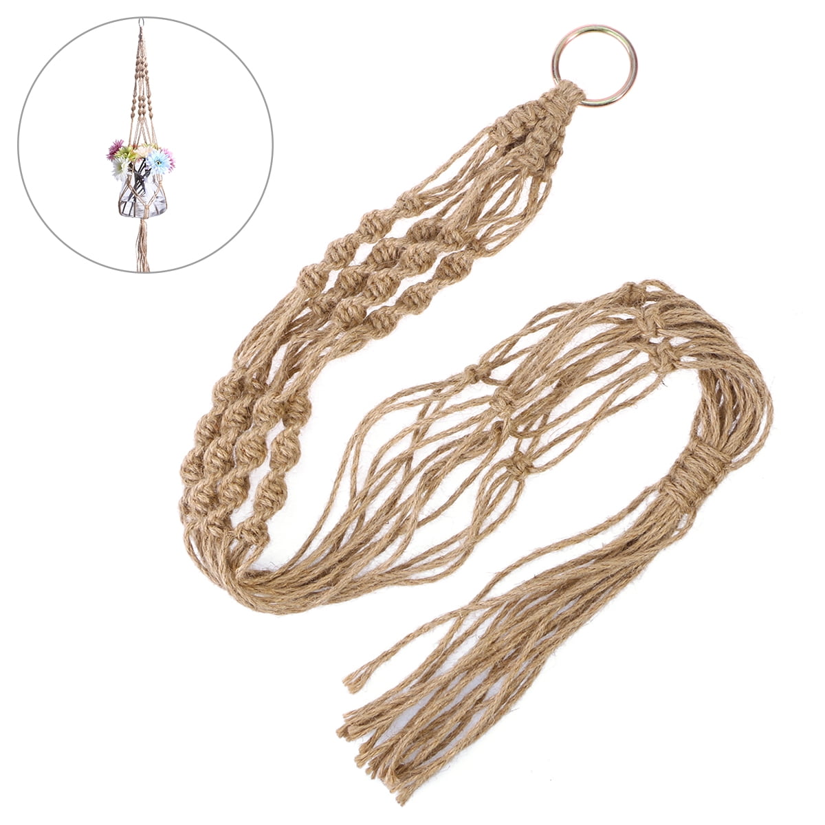 RENACLIPY Macrame Rope Plants Hanger Use Rope 1Pcs 9.1 x 9.1 x 40.6in ...