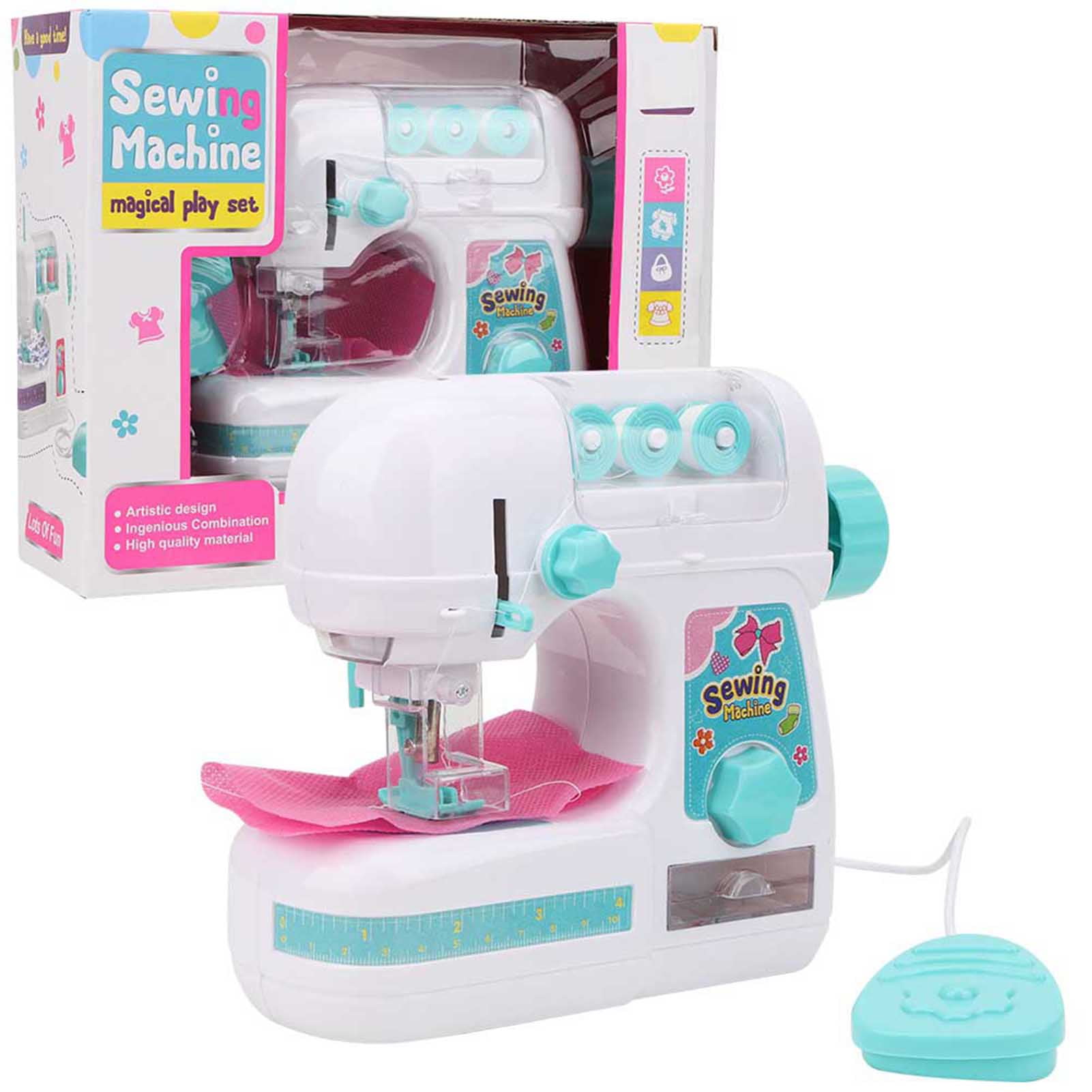 Delicate Mini Sewing Machine, Play Pretend Stitch Kit for Young Kids ...