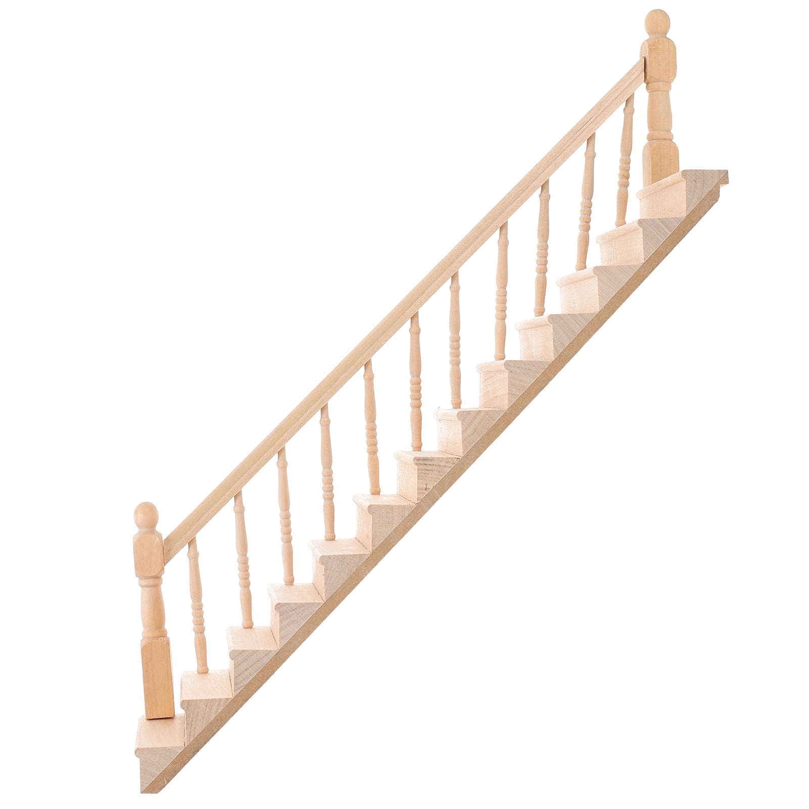 UEETEK Dollhouse Short Staircase Simulated Mini Furniture Wood 1 Set 12 ...
