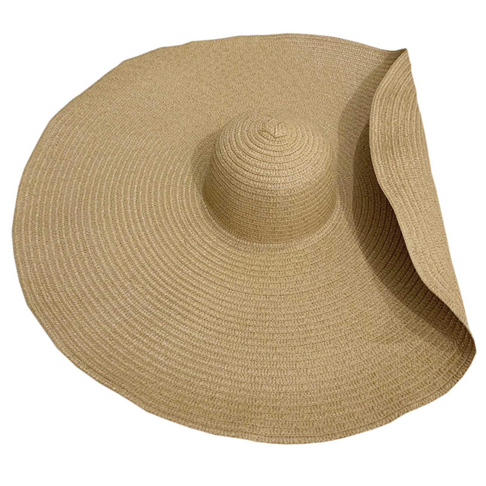 Delicate Oversized Straw Cap Beach Wide Brim Sunshade Hat All-match ...