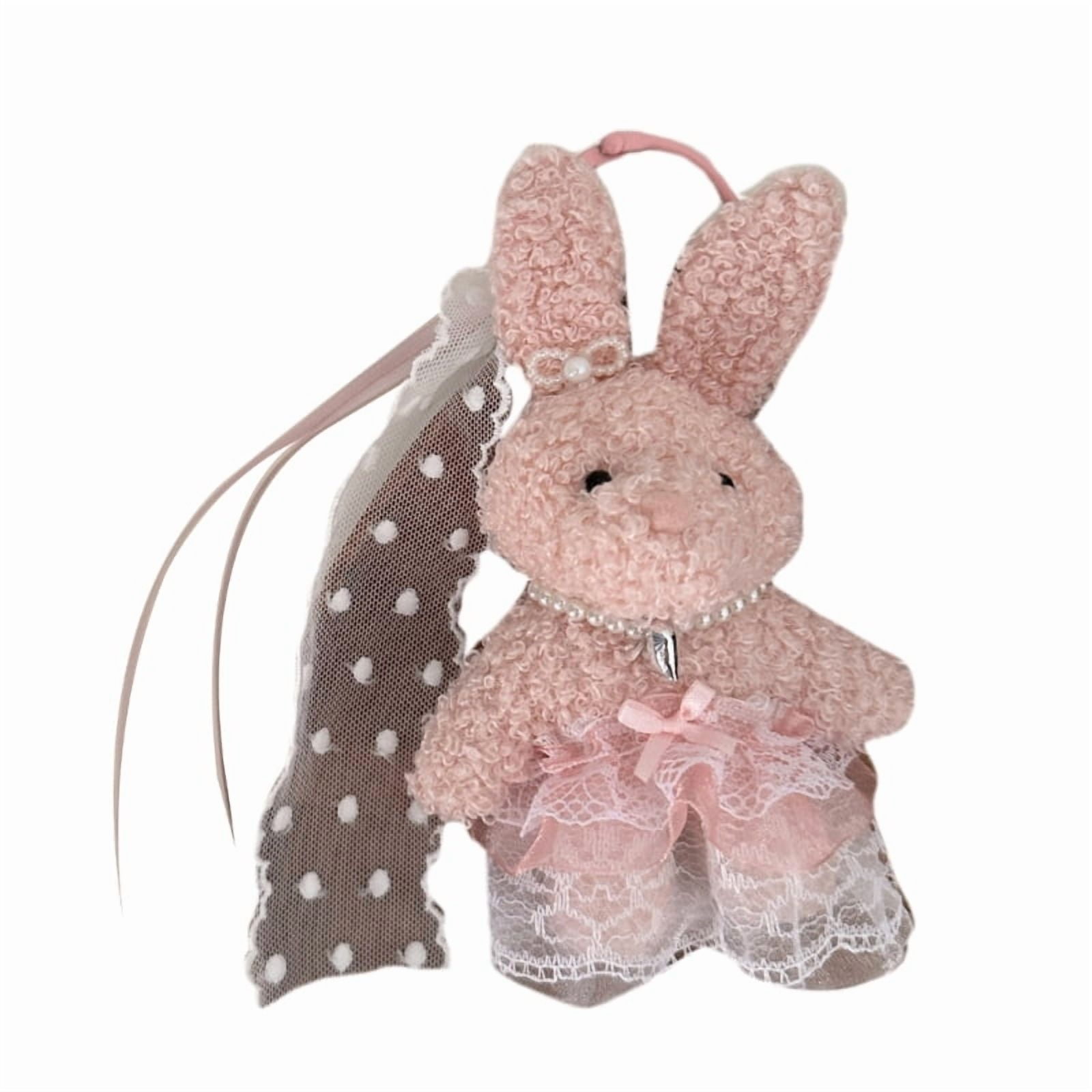Delicate Plush Bear Bag Charm Eye Catching Keychain Key Holder and ...