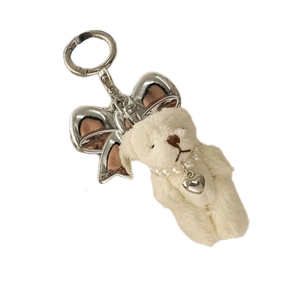 Delicate Plush Bear Keychain Animal Phone Charm Unique Keyring Bag ...
