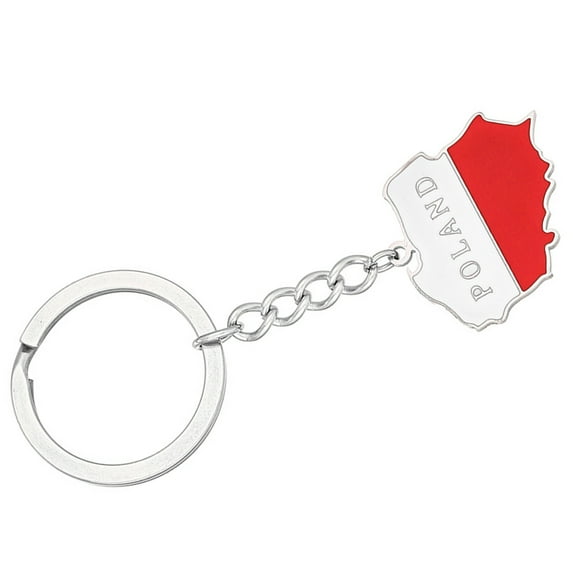 Delicate Poland Flag Keychain Versatile Poland Map Key Holder Durable ...