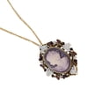 Delicate Sculpted Hollow Pendant Chain Jewelry With Crystal ...