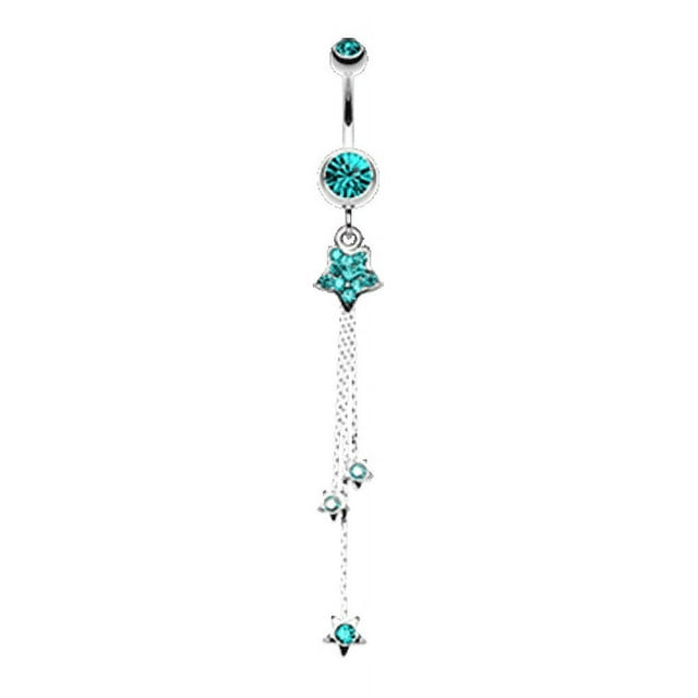 Delicate Star Sparkles Belly Button Ring - Walmart.com