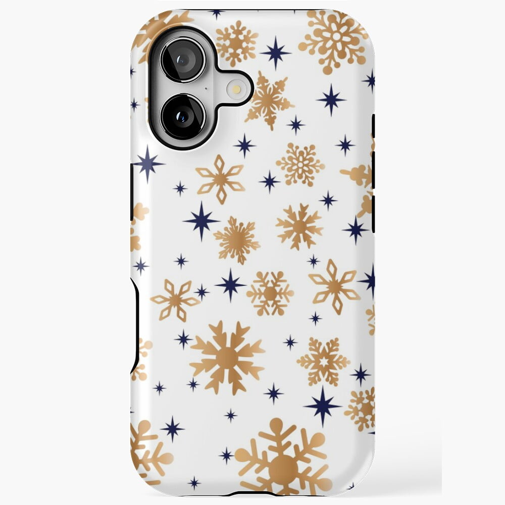 Delicate White Snowflakes Minimal Winter Pattern for iPhone 17 through ...