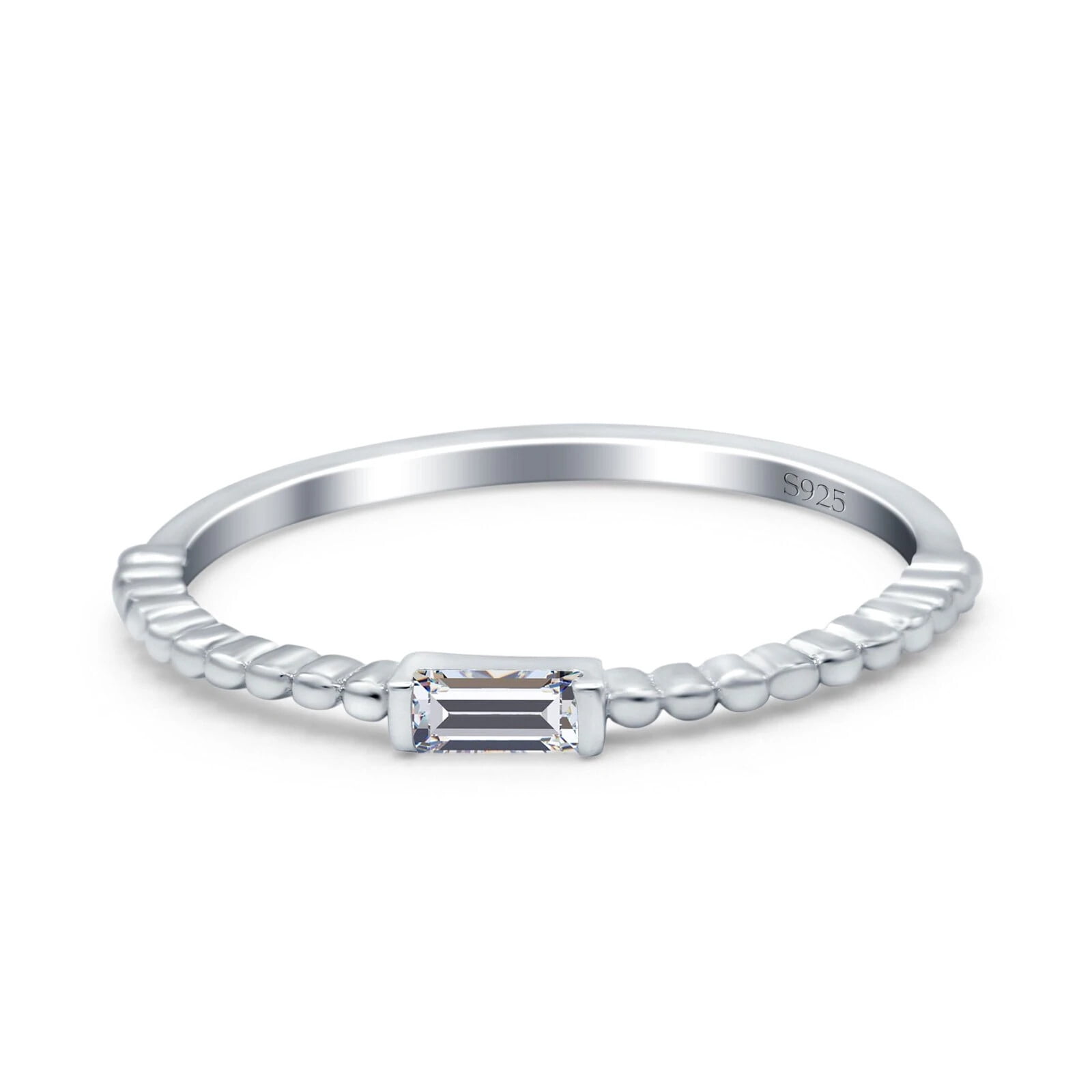 Delicate Womens Diamond Ring, Bar Set Diamond Ring, East West Diamond ...