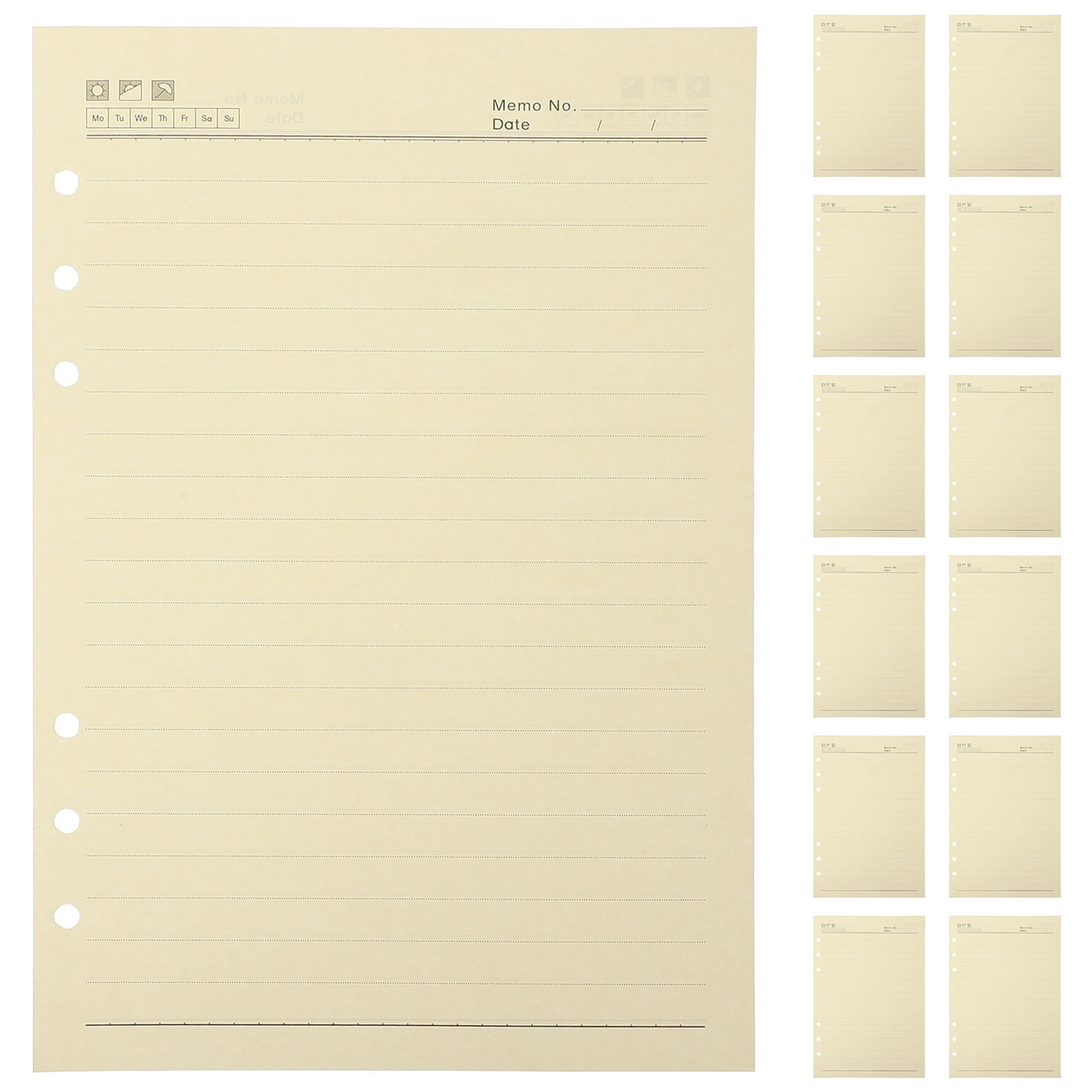 Delicioc 60 Sheets of Notepad Replacement Refills Loose Leaf Notebook ...
