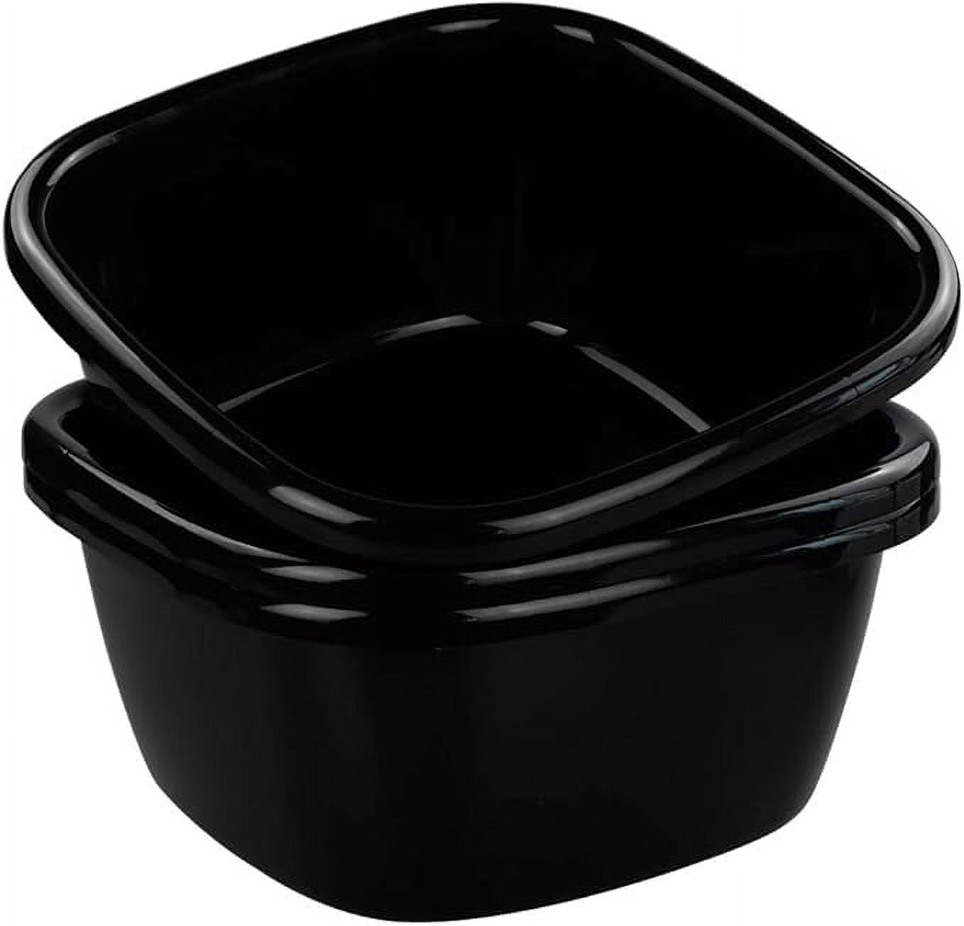 Delicioc Plastic Dishpan Washbasin Square Wash Tubs Face Cleansing Bowl ...