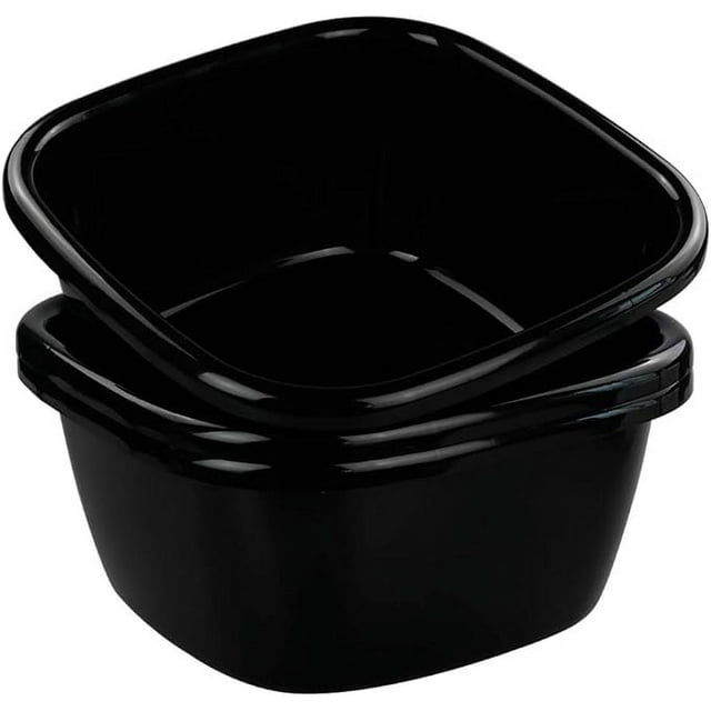 Delicioc Plastic Dishpan Washbasin Square Wash Tubs Face Cleansing Bowl ...