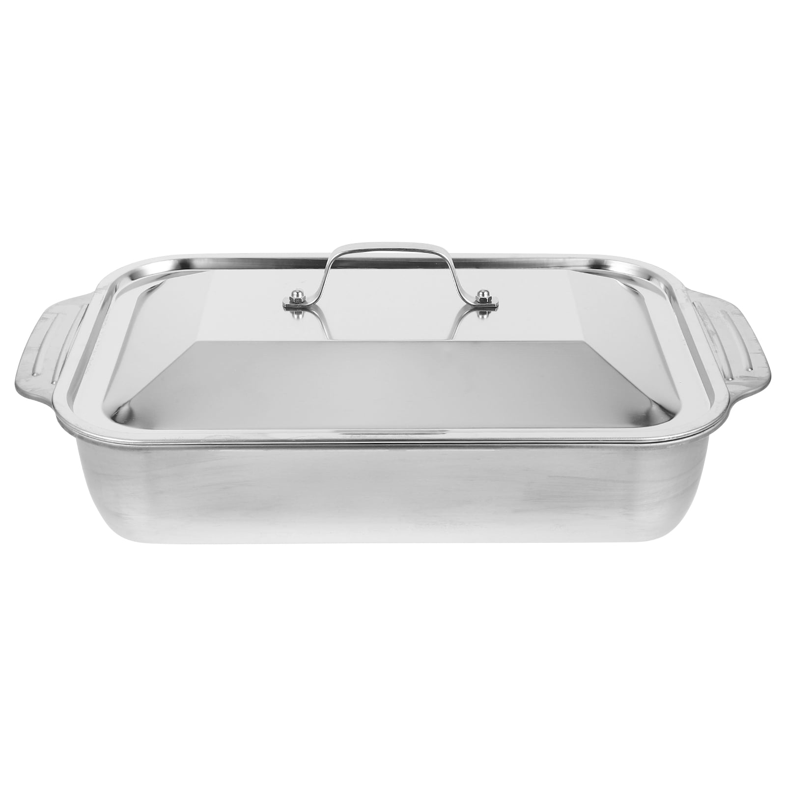 Delicioc Stainless Steel Grilled Fish Plate Rectangular Deep Pan Deep ...