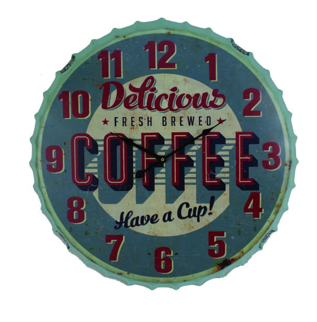 Delicious Coffee Have a Cup Wall Clock Retro Bottle Cap Style 23 ...