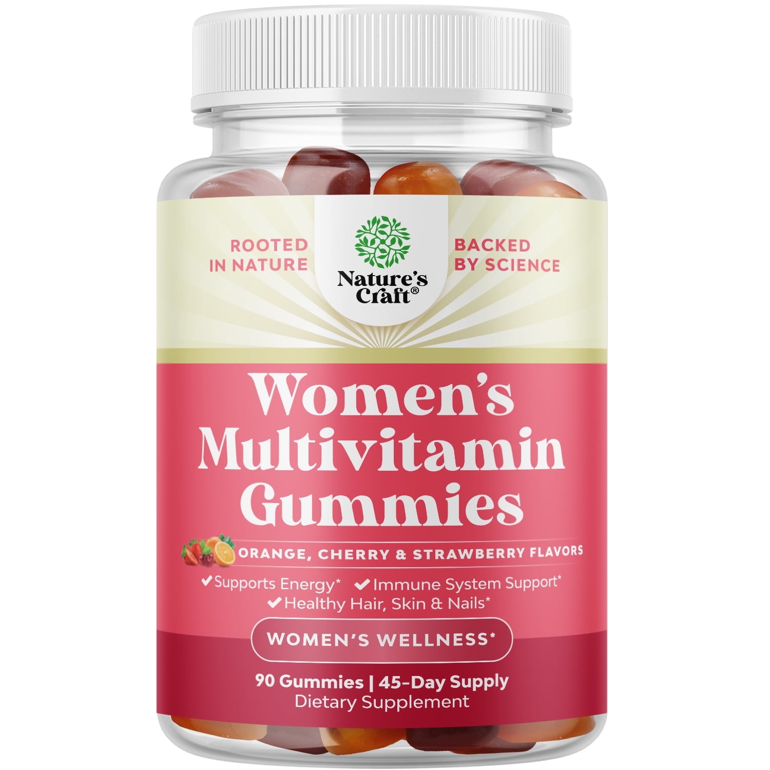 Women's Multivitamin Gummies by Nature's Craft - Energy, Immunity, 90 ...