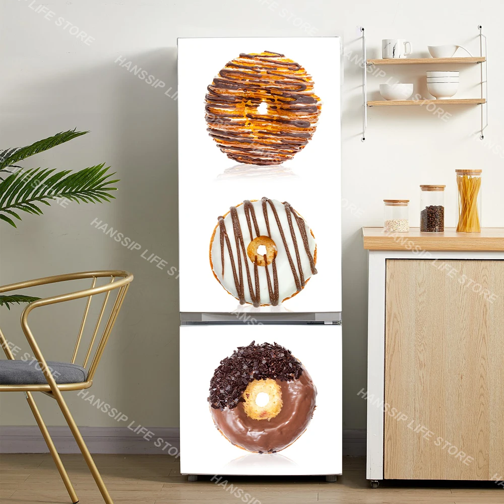 Delicious Dessert Donut Fruit Platter Mural Refrigerator Sticker ration ...